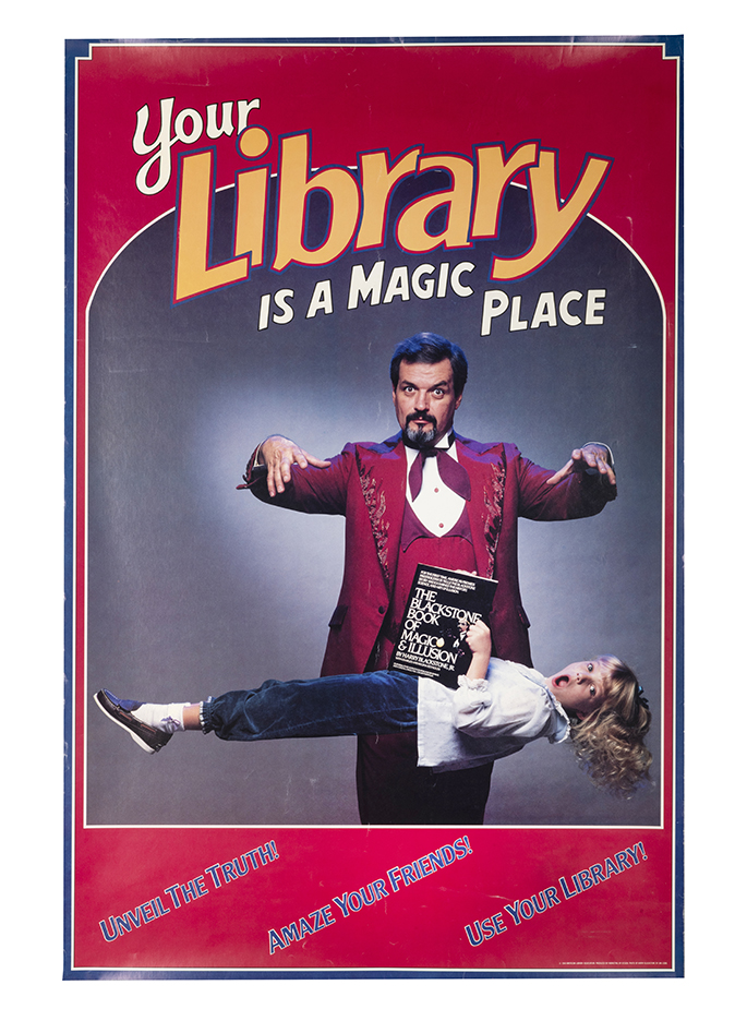 Blackstone, Jr., Your Library is a Magic Place Poster - Quicker than ...